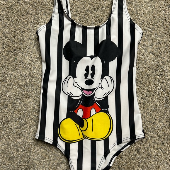 Disney | Swim | Disney Mickey Mouse Striped Onepiece Swimsuit Kids Size ...